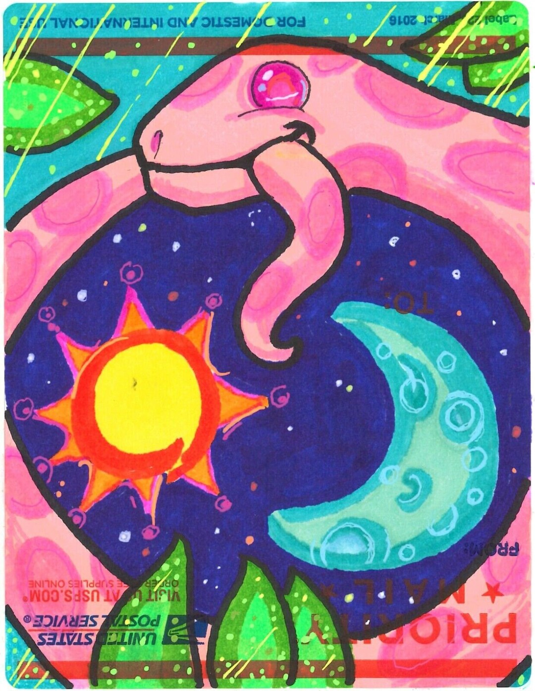 Pink Ouroboros Slap Label 228 - Etsy