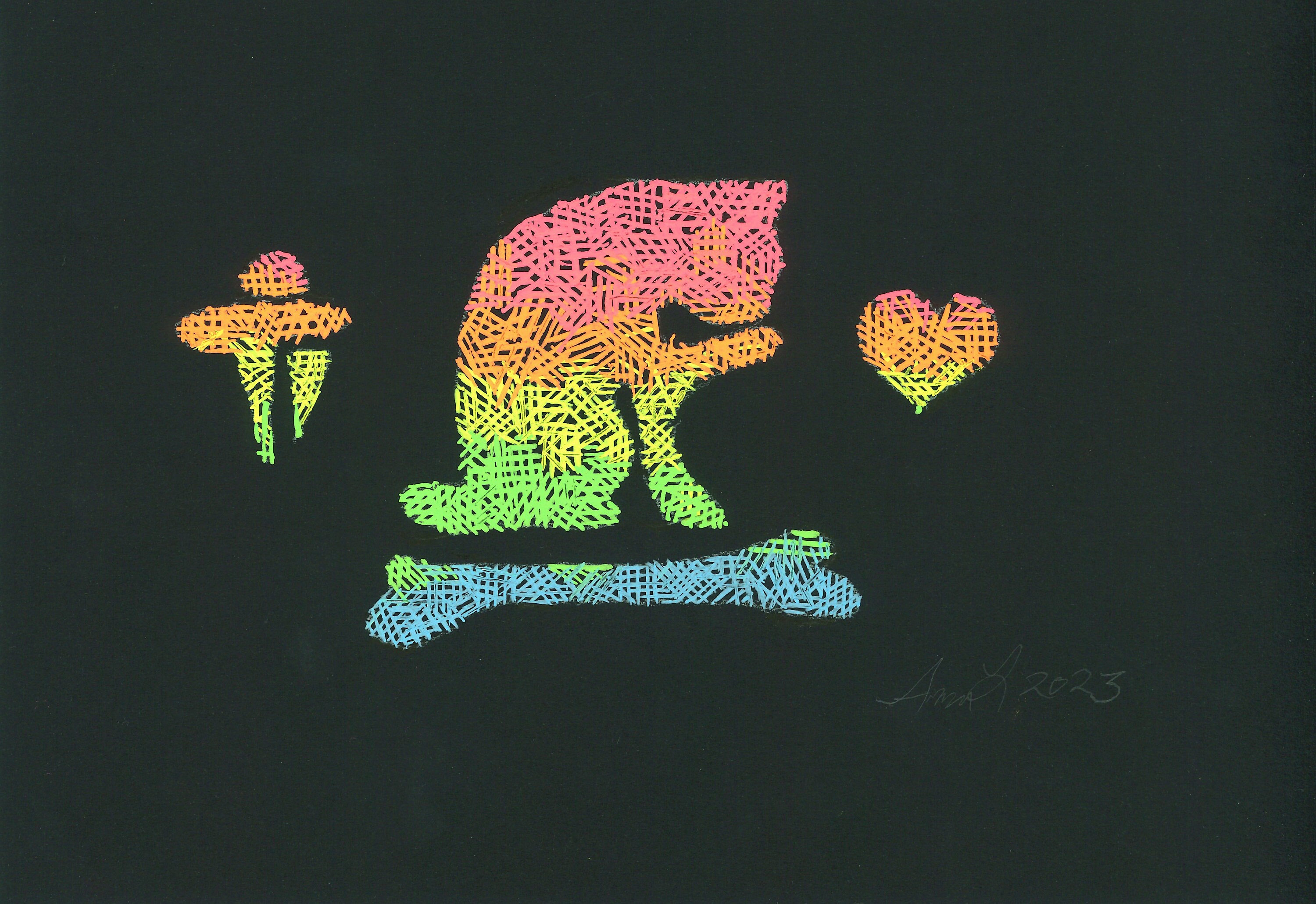 Our Flag Means Death Rainbow Dayglo Cat Flag Drawing - Etsy
