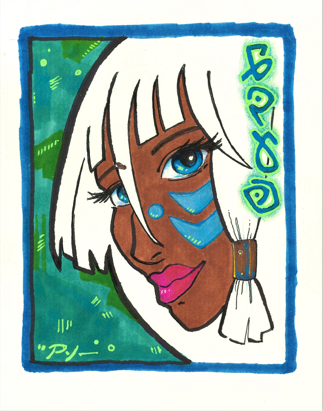 Kida of Atlantis Original Fan Portrait - Etsy