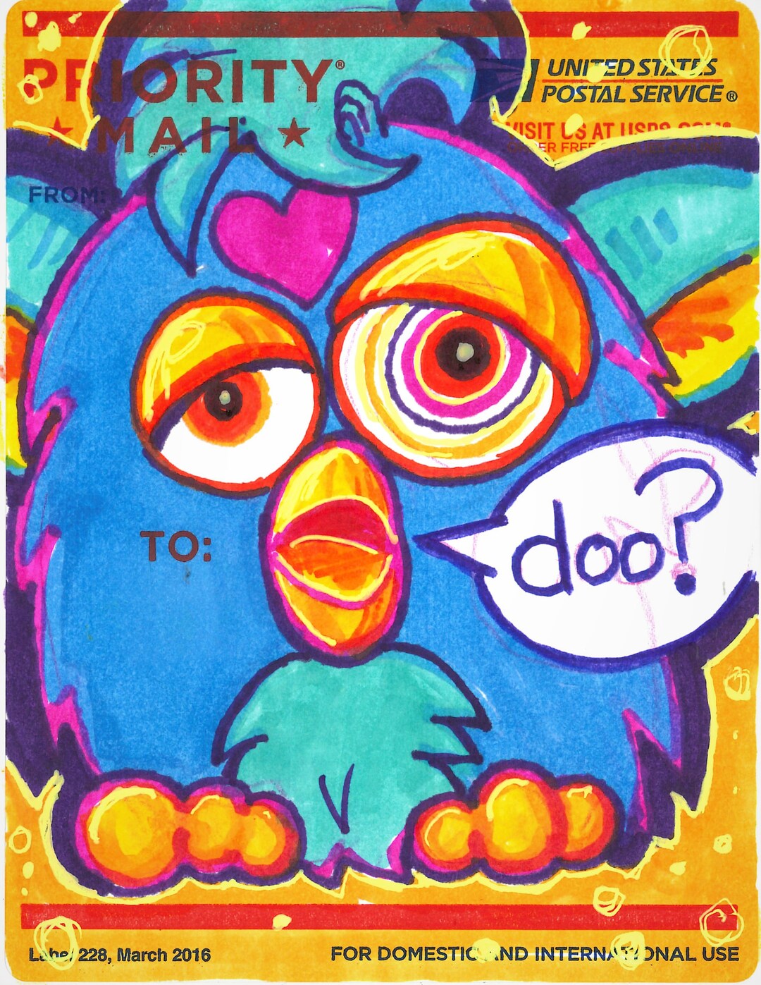 Furby Slap Label 228 Lightly Cursed - Etsy