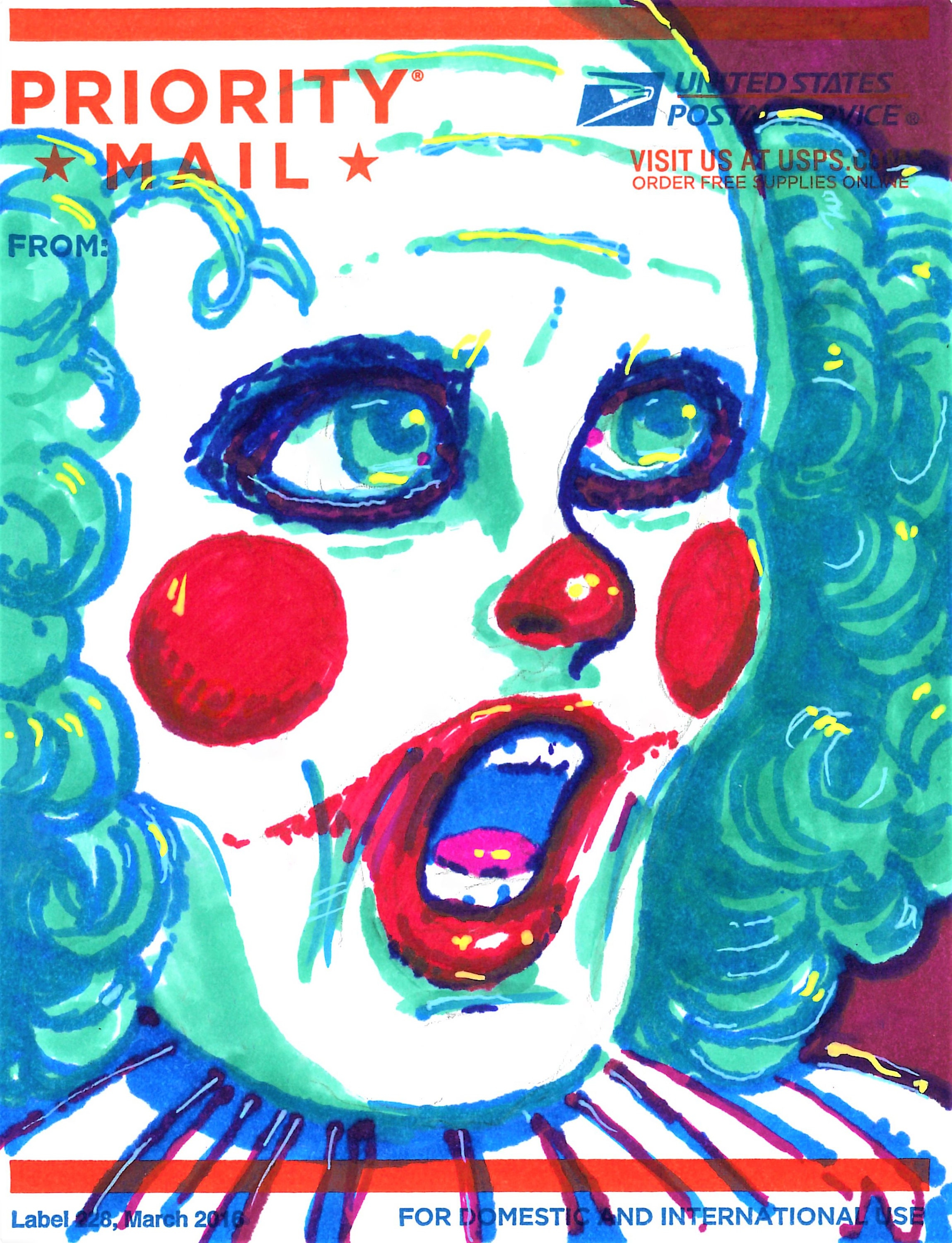 Horrible Scary Clown Slap Label 228 - Etsy