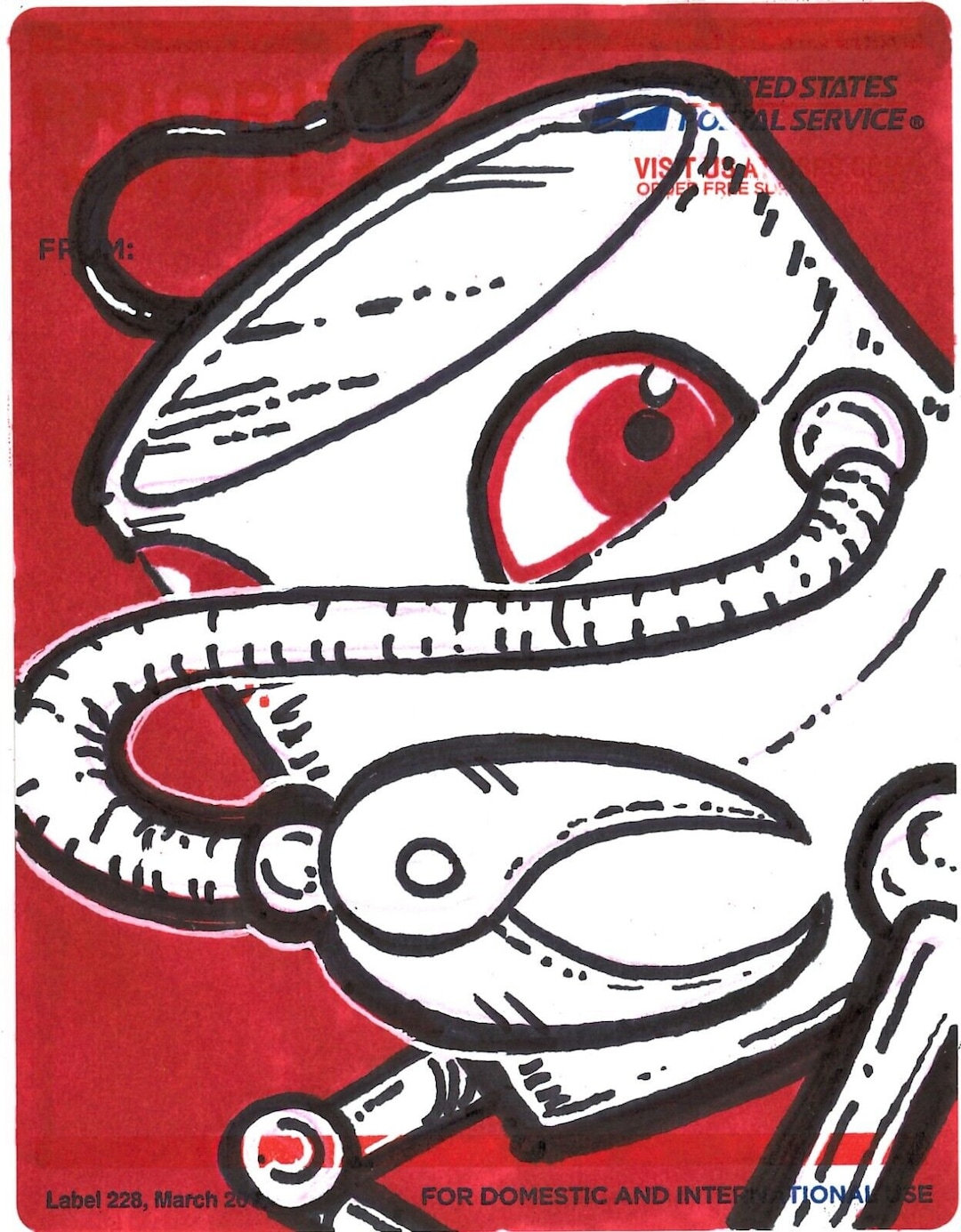 Fightin' Mechazawa Slap Label 228 - Etsy