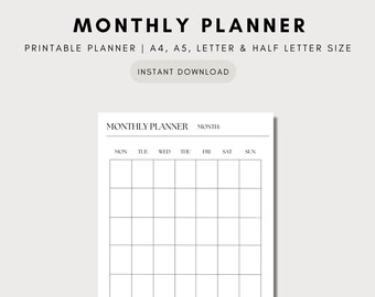 Printable Daily Student Planner, Undated Planner, Personal Planner ...
