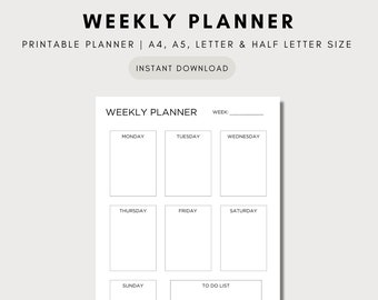 Printable Daily Student Planner, Undated Planner, Personal Planner ...