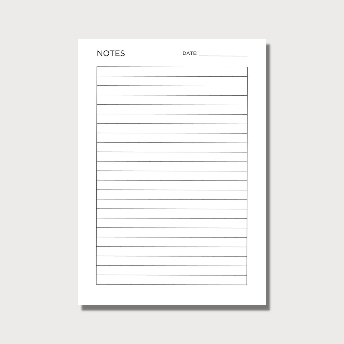 Printable Notes Pages, Cornell Notes Template, Notes Template, A4 Size ...