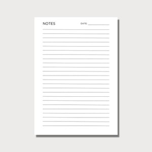 Printable Notes Pages, Cornell Notes Template, Notes Template, A4 Size ...