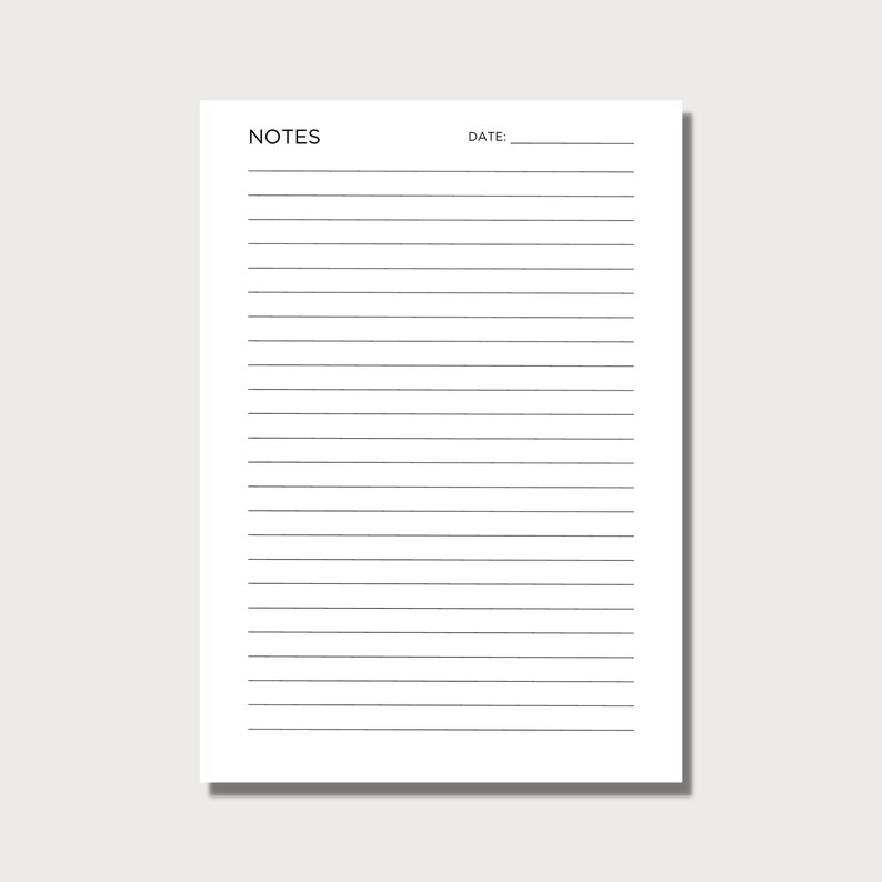 Printable Notes Pages, Cornell Notes Template, Notes Template, A4 Size ...