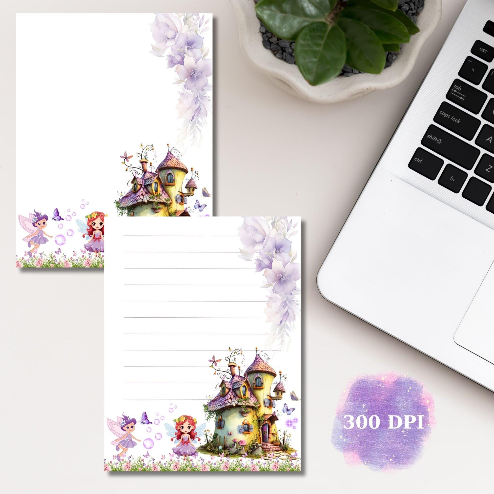 Printable Whimsical Fairy House Letter Papers, Fairy Letter Writing Set ...