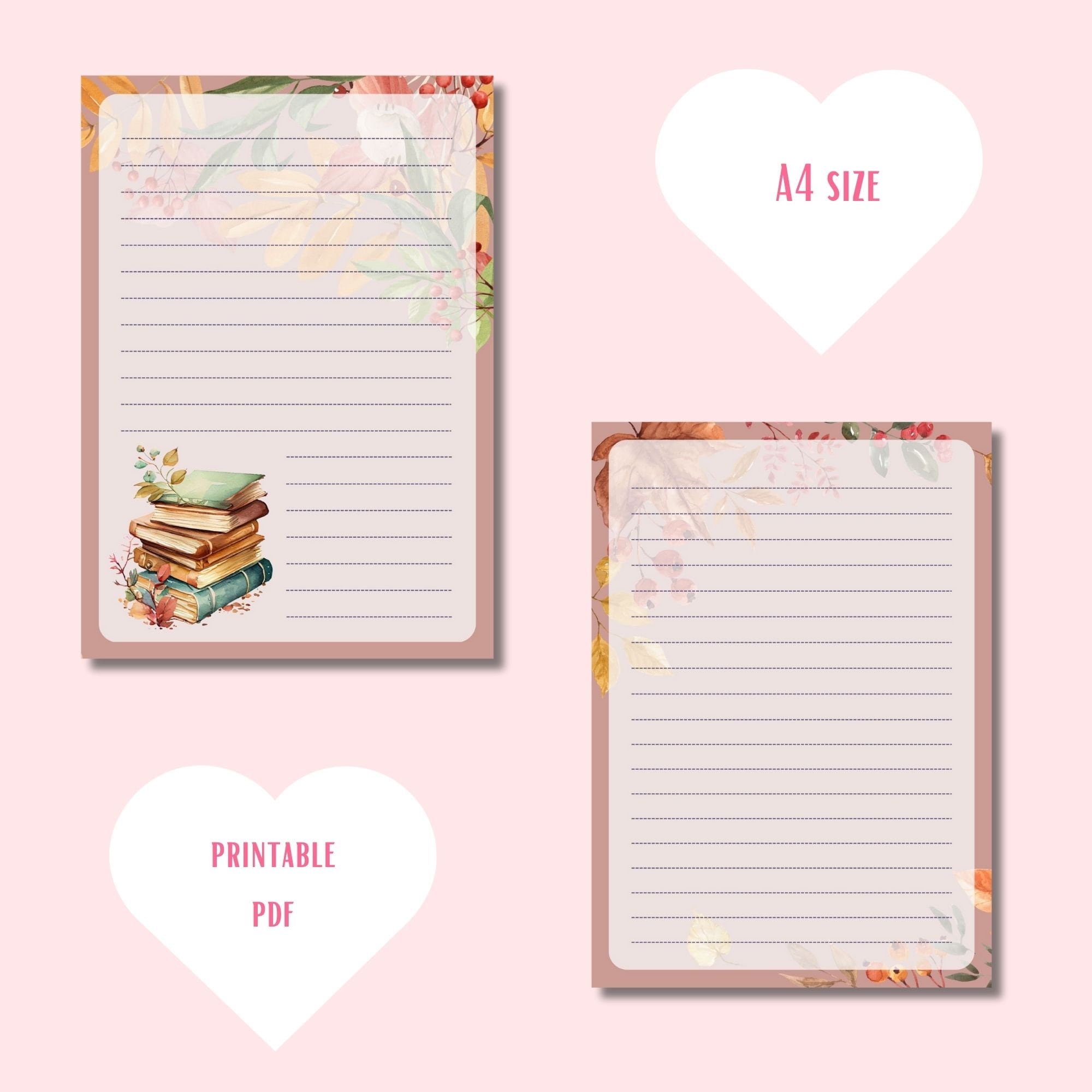 Printable Book Lovers Notepad, Printable Cute Memopad, Teacher Notepad ...
