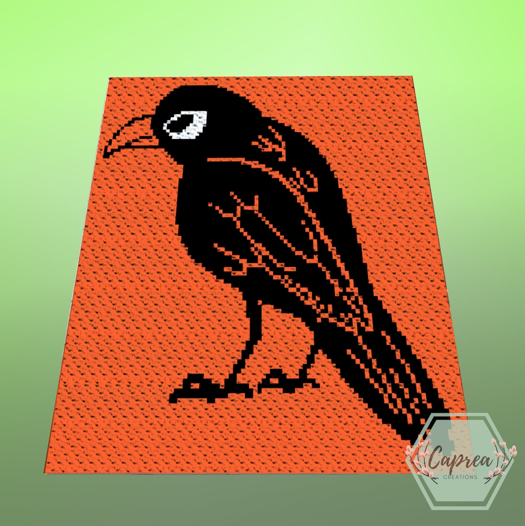 Crow C2C Crochet Graph and Pattern - Etsy
