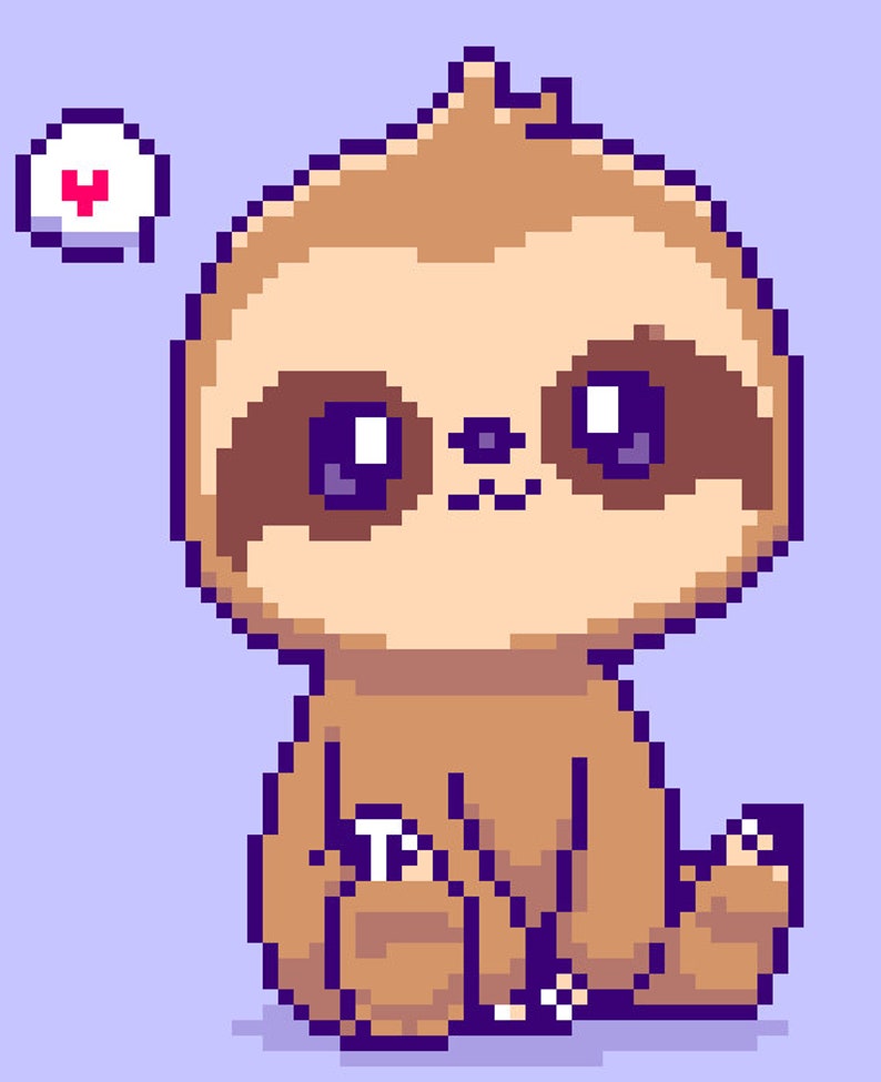 Cute Sloth C2C Crochet Graph and Pattern - Etsy