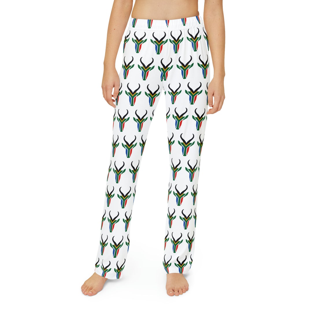 Springbok Fan White Kids Pajama Pants AOP - Etsy