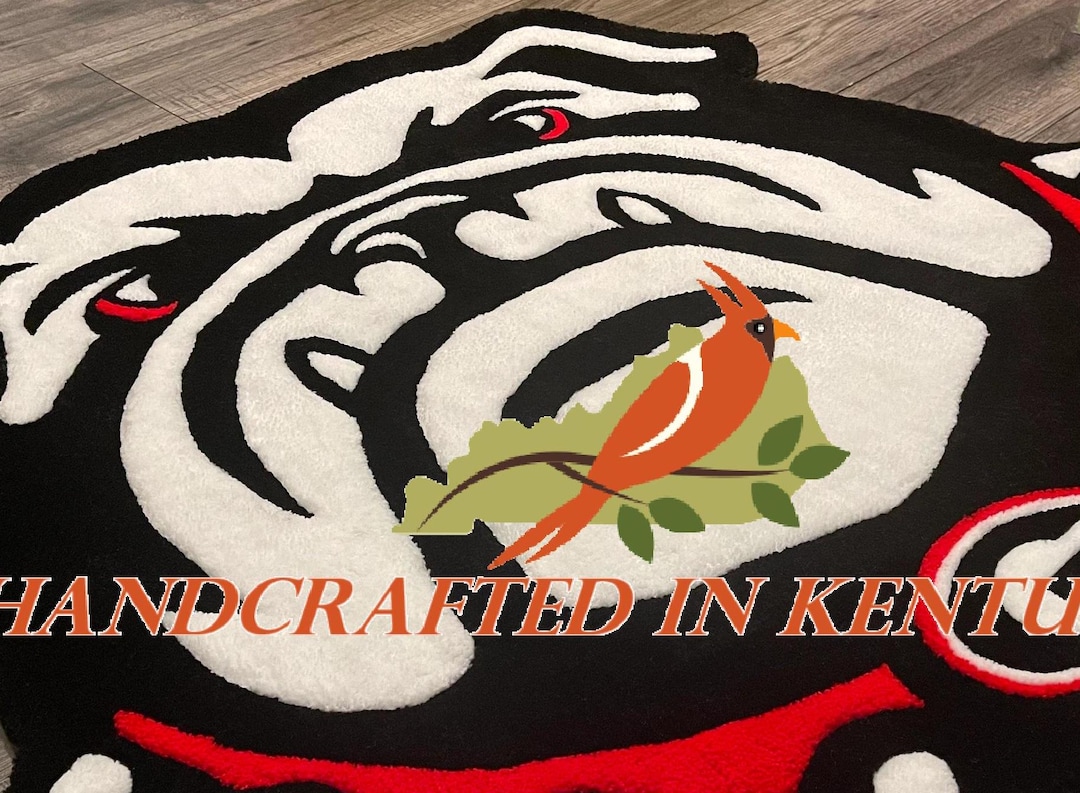 Hand Tufted Georgia Bulldog Rug - Etsy