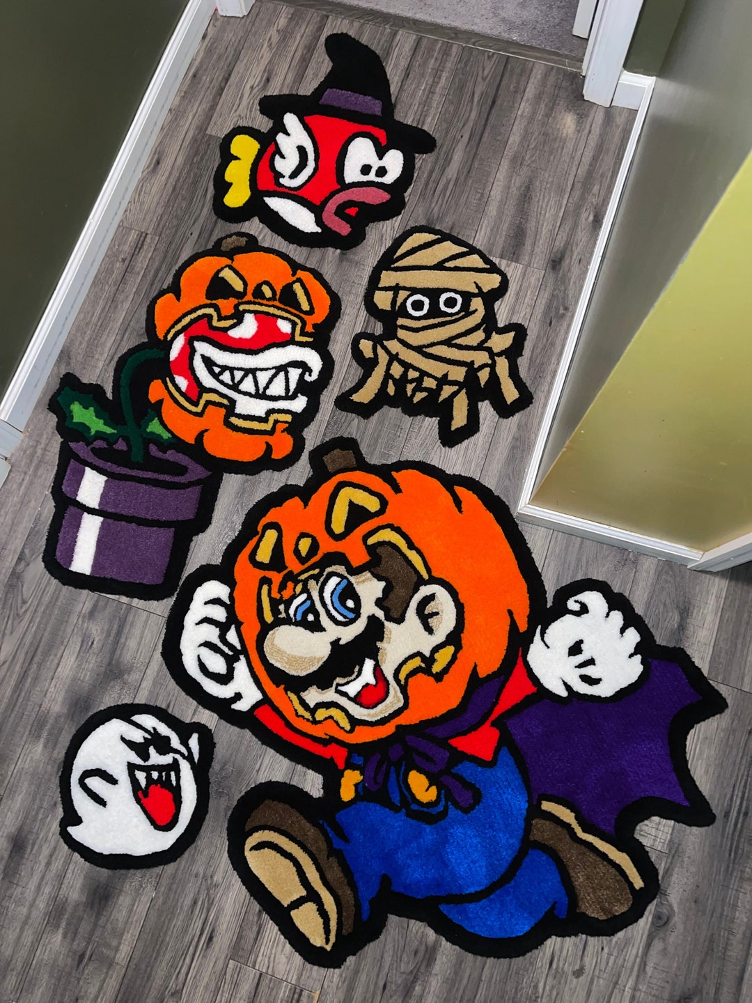 Halloween Mario 5 Piece Rug Set - Etsy
