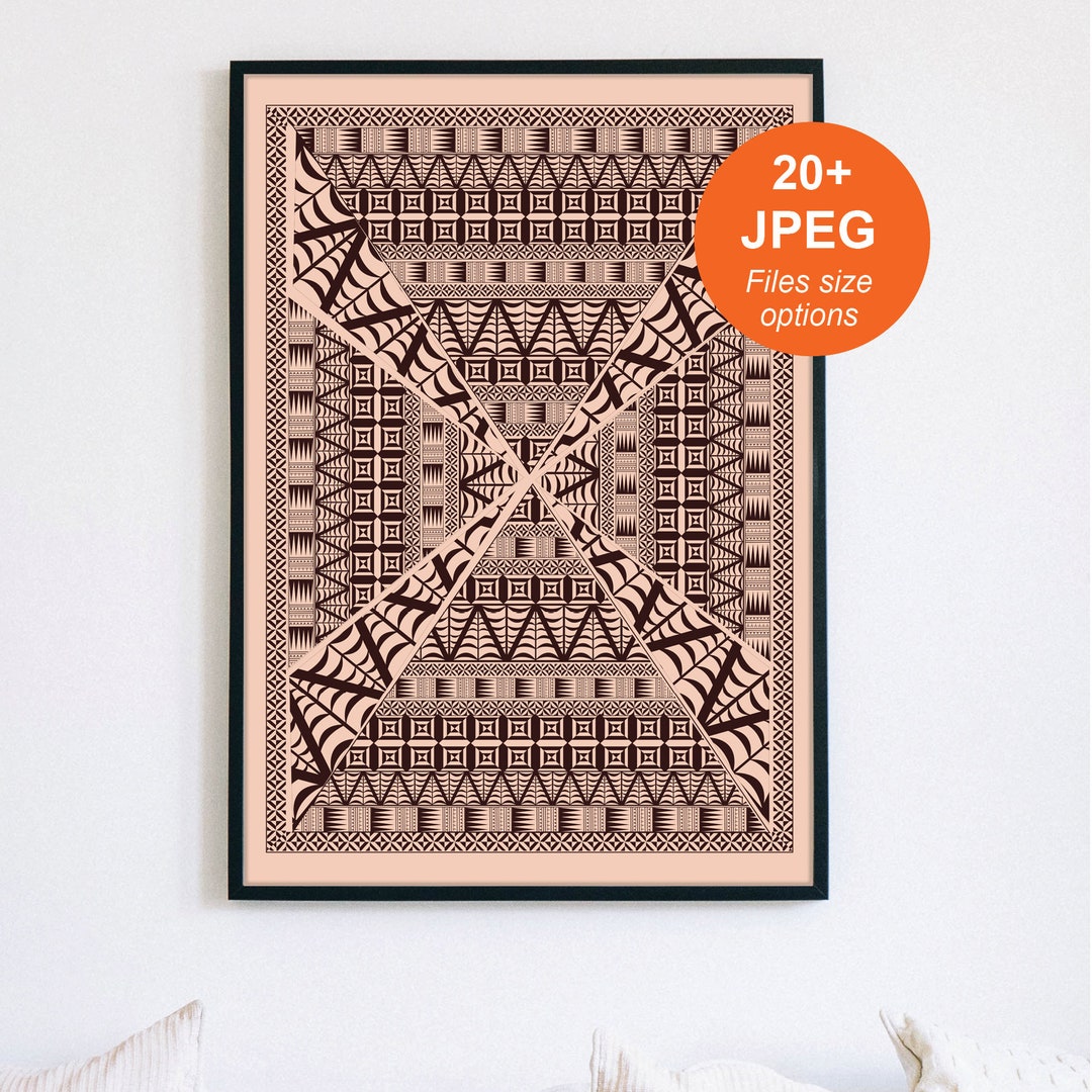 Polynesian Wall Art Print Design | Instant Download | Samoa Print ...