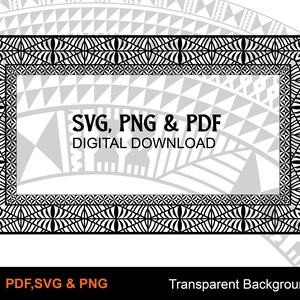 Polynesian Tribal Frame SVG & PNG Bundle | Hibiscus Flower Frames ...