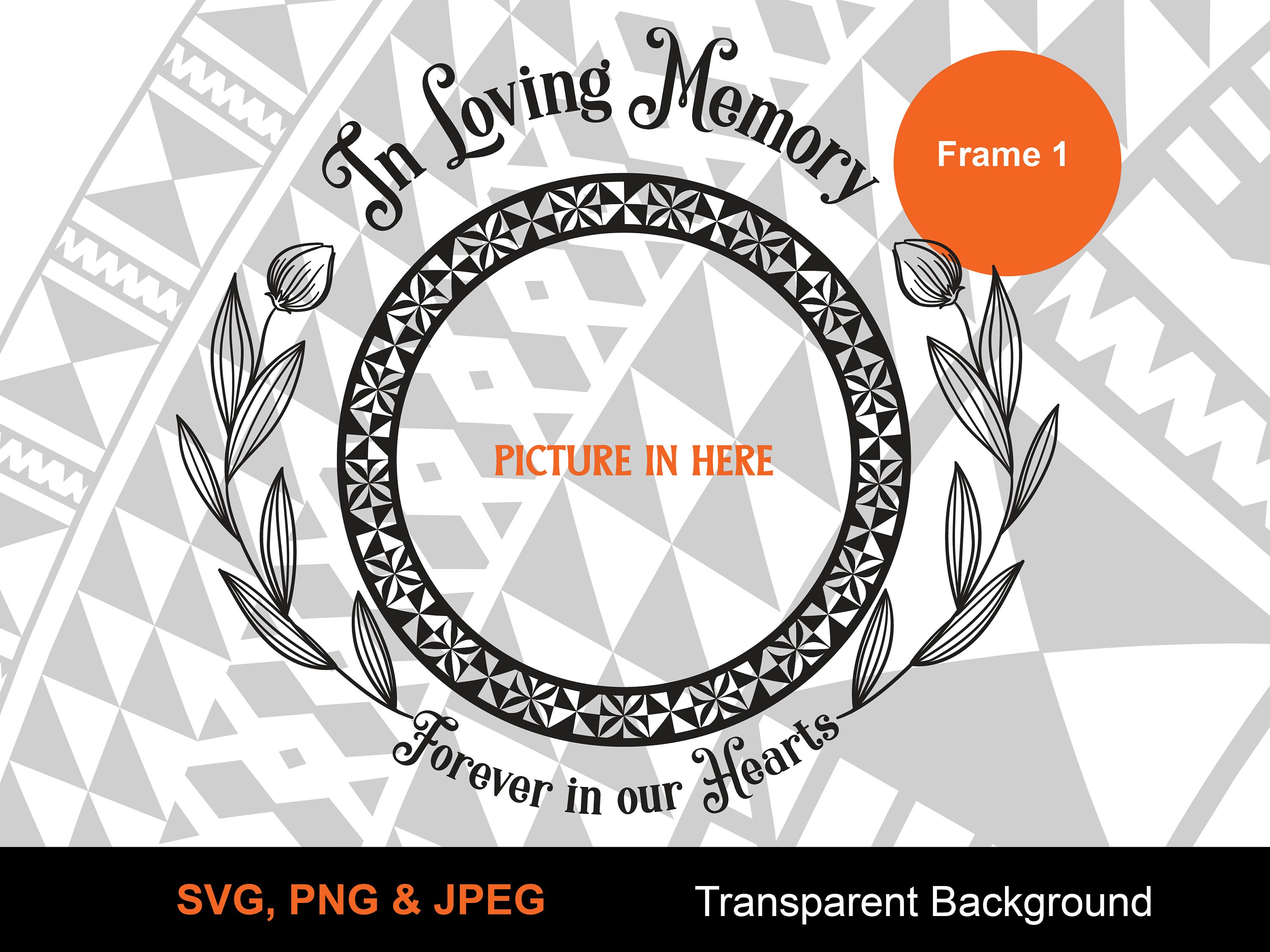 Polynesian Memorial Digital Download, Vector 40cm X 40cm, Forever in ...