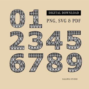 Polynesian Tribal Numbers 0-9 | SVG, PNG, PDF (digital Download) - Etsy