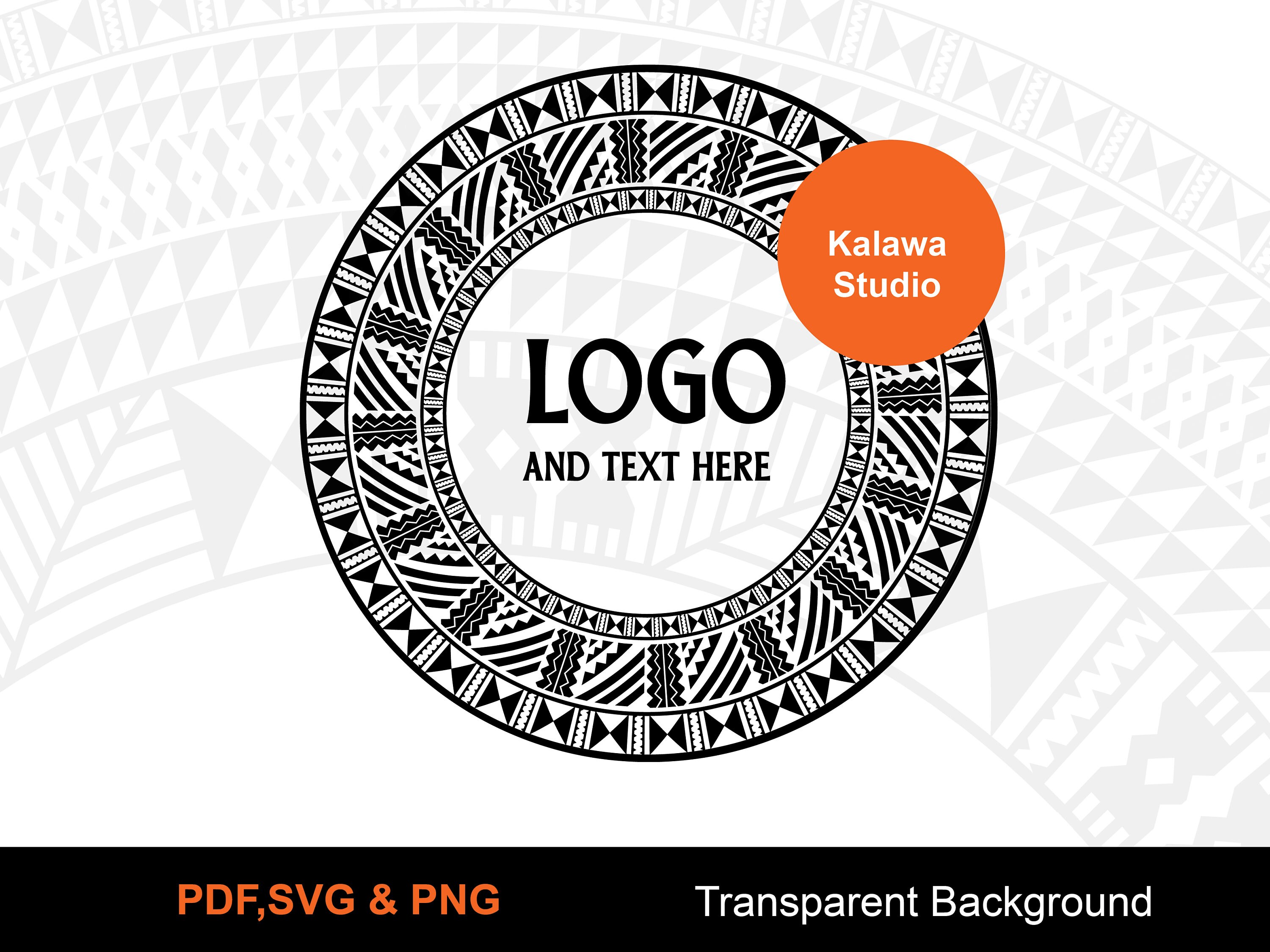 KVT Authentic Masi Circle Tapa Tribal Frame Vector 40cm X 40cm Seamless ...