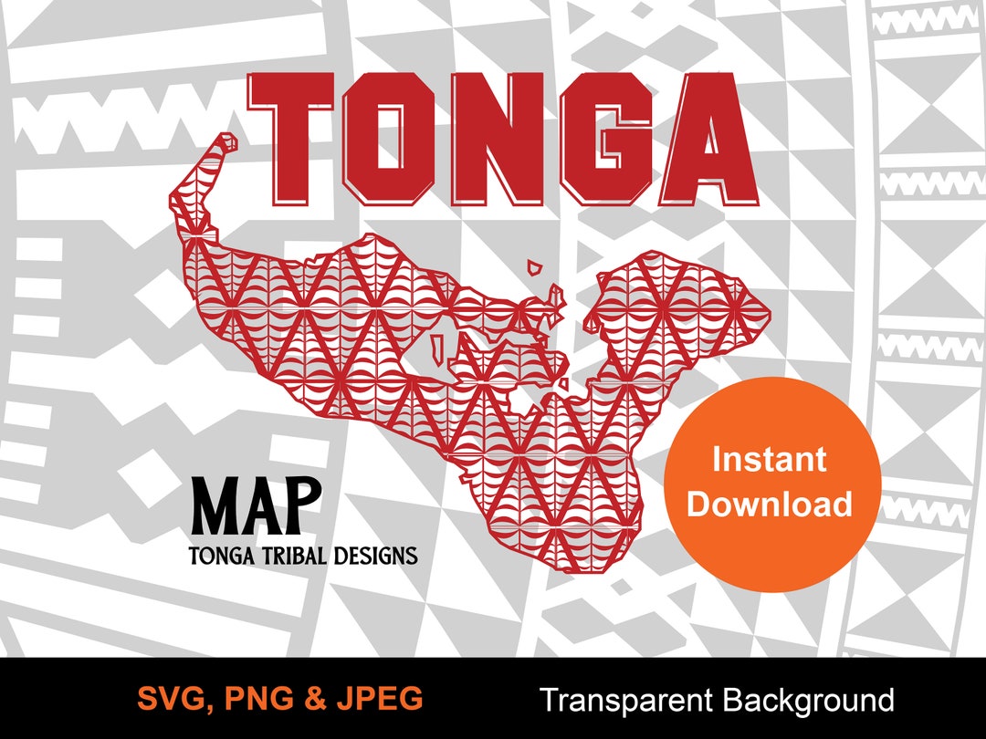 Tonga Tribal Map - Digital File Download | SVG PNG JPEG | Digital Design | Polynesian Art ...