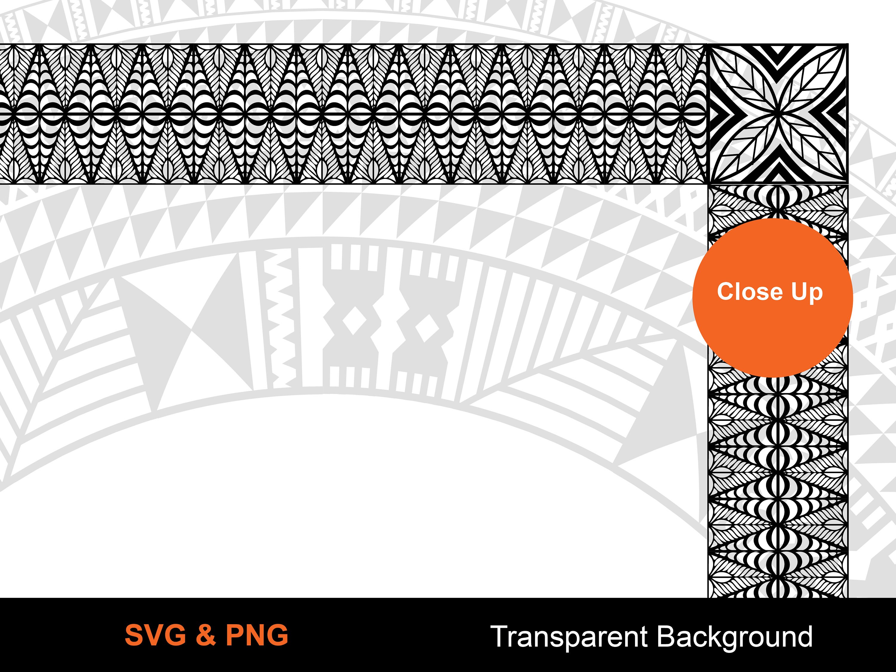 Polynesian Rectangle Tribal Frame Vector 40cm X 60cm Seamless Pattern ...