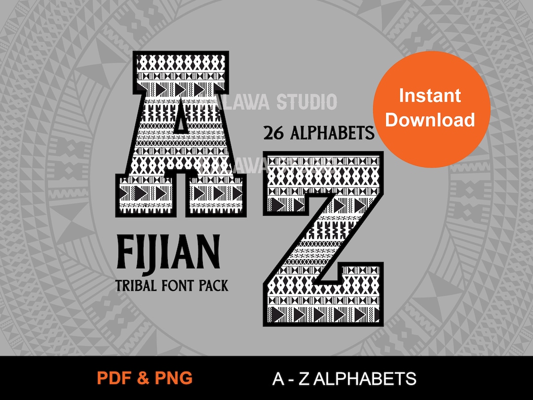 Polynesian Letters Bundle | Tribal Letters A to Z | Polynesian Pattern ...