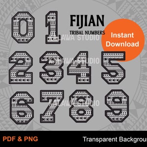 Fijian Tribal Number "0-9" | Tribal Numbers 0-9 | Fijian Number PDF and ...