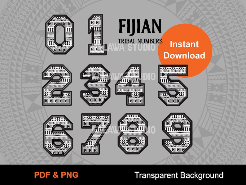 Fijian Tribal Number "0-9" | Tribal Numbers 0-9 | Fijian Number PDF and ...