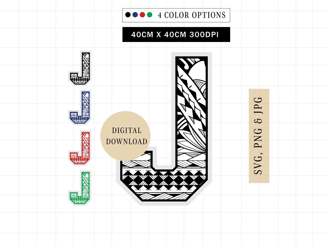 Polynesian Tribal Letter "j" | Polynesian Tribal Alphabet | Polynesian ...