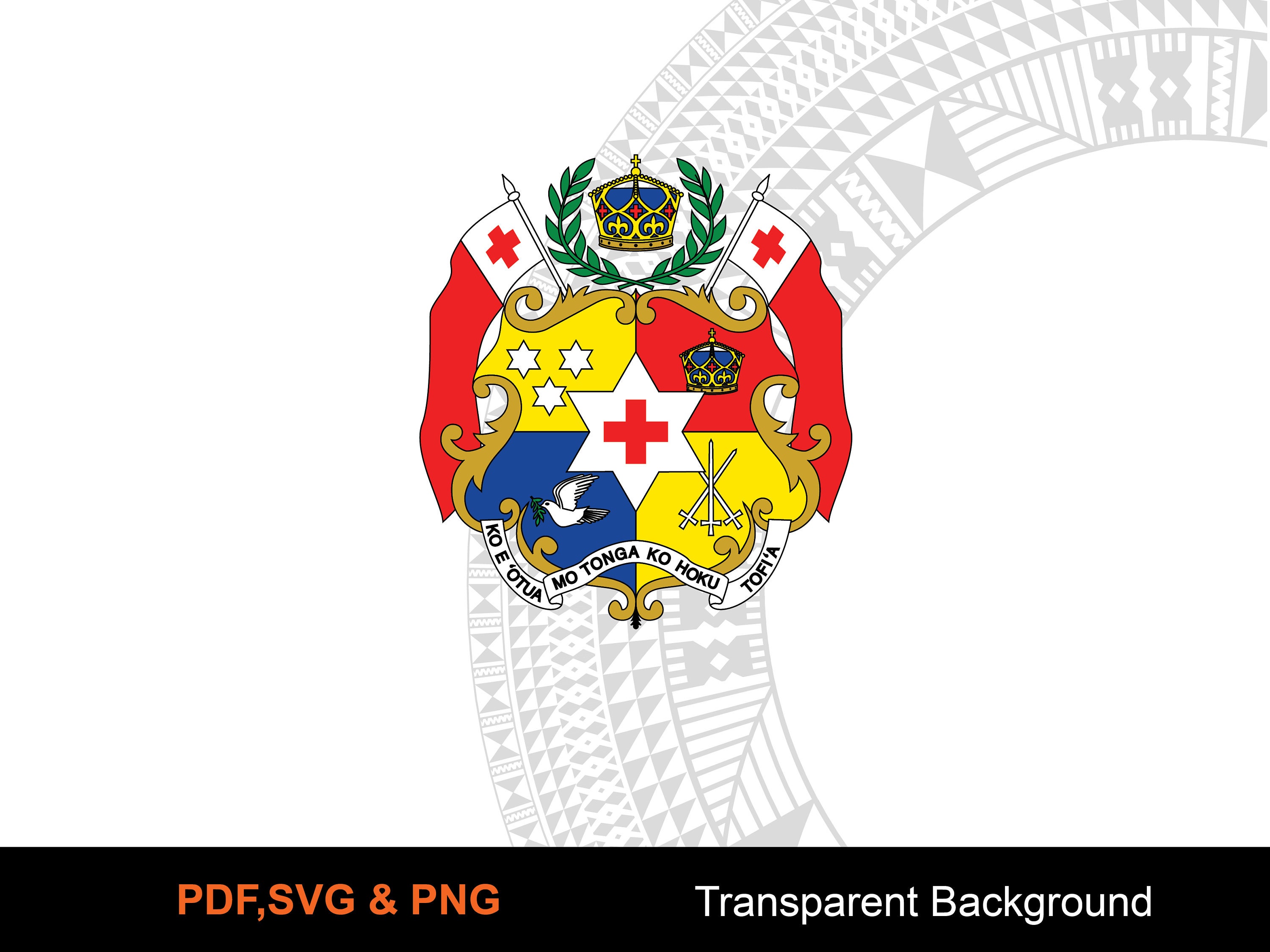 Tonga Badges | Tonga SVG | Tonga Coat of Arms | Instant Download ...