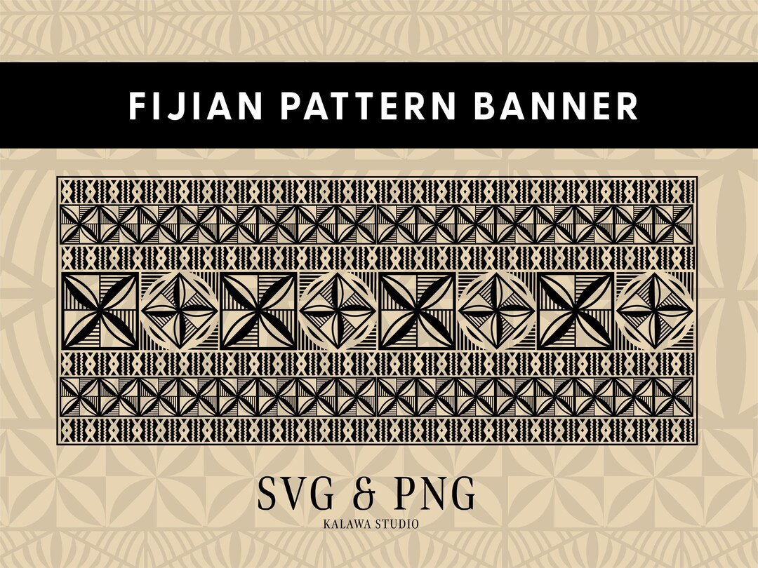 Modern Fijian Pattern Design – SVG & PNG Files for Unique DIY Projects ...