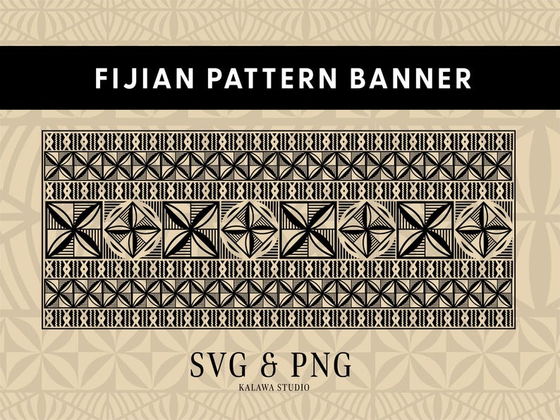 Modern Fijian Pattern Design – SVG & PNG Files for Unique DIY Projects ...
