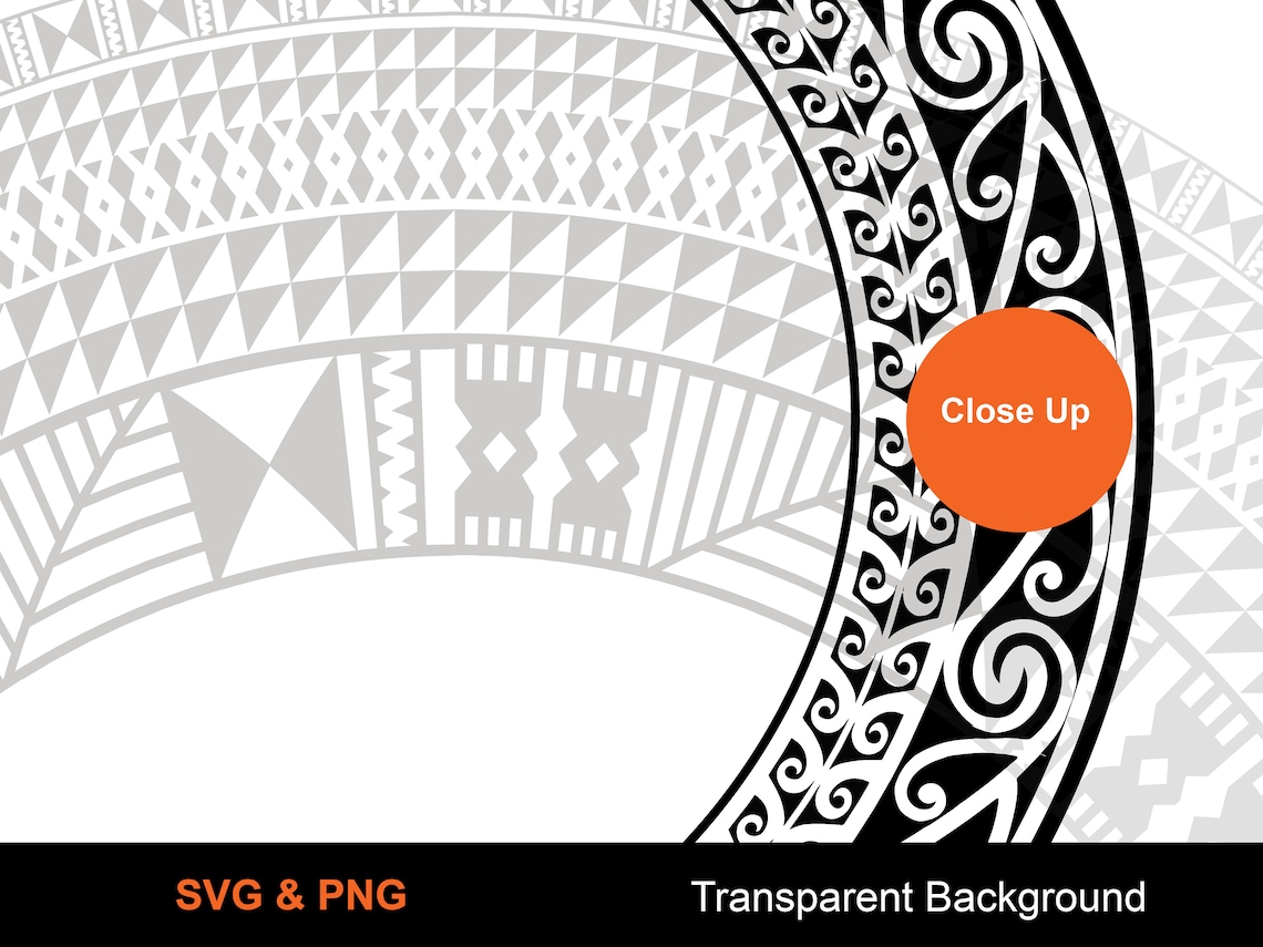 Maori Circle Tribal Frame Vector 40cm X 40cm Seamless Pattern - Instant ...