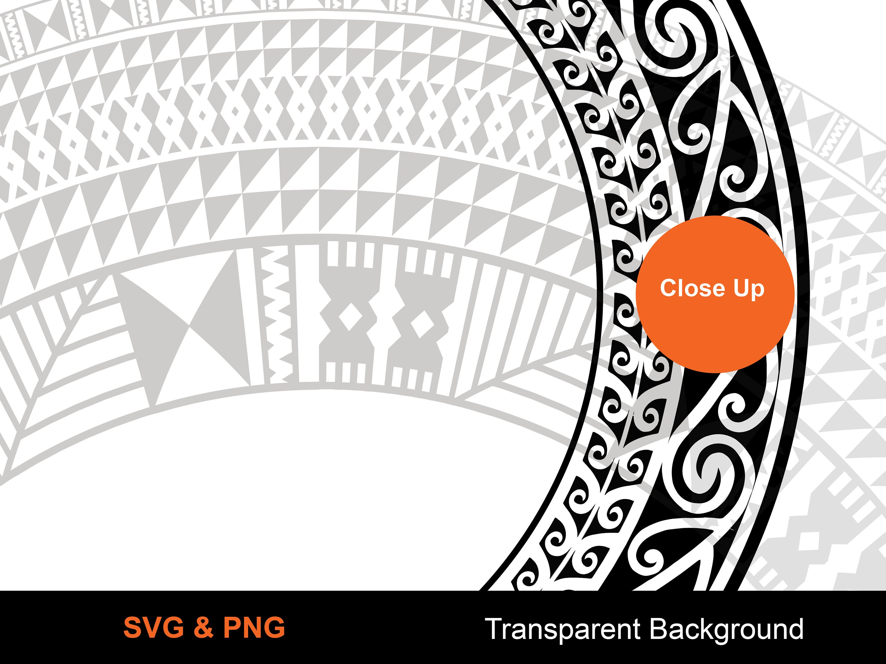 Maori Circle Tribal Frame Vector 40cm X 40cm Seamless Pattern - Instant ...