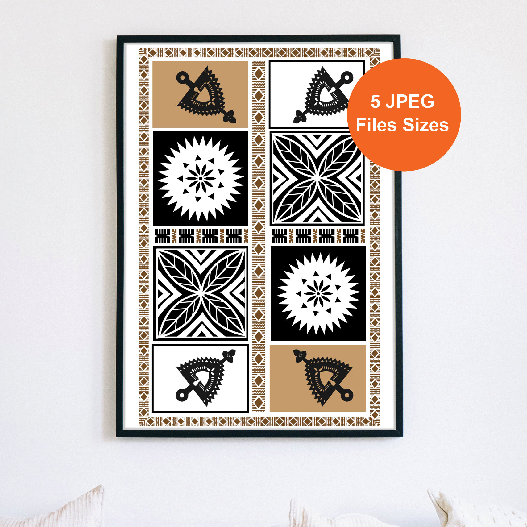 Modern Fijian Tapa Wall Art Prints Home Decor Wall Art Home Gift ...