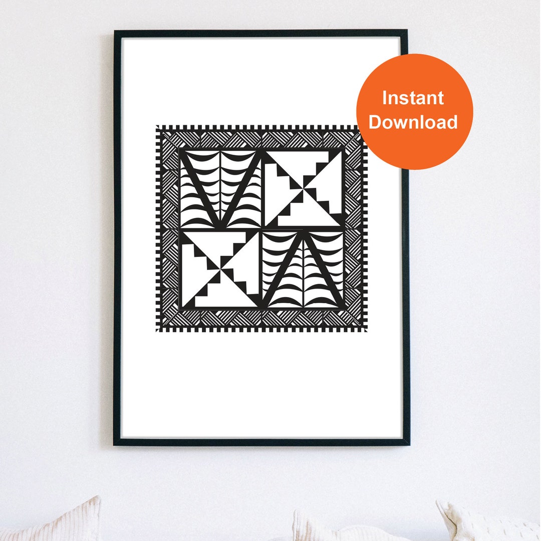 Polynesian Tapa Tribal Wall Art Prints | Home Decor Wall Art | Home ...