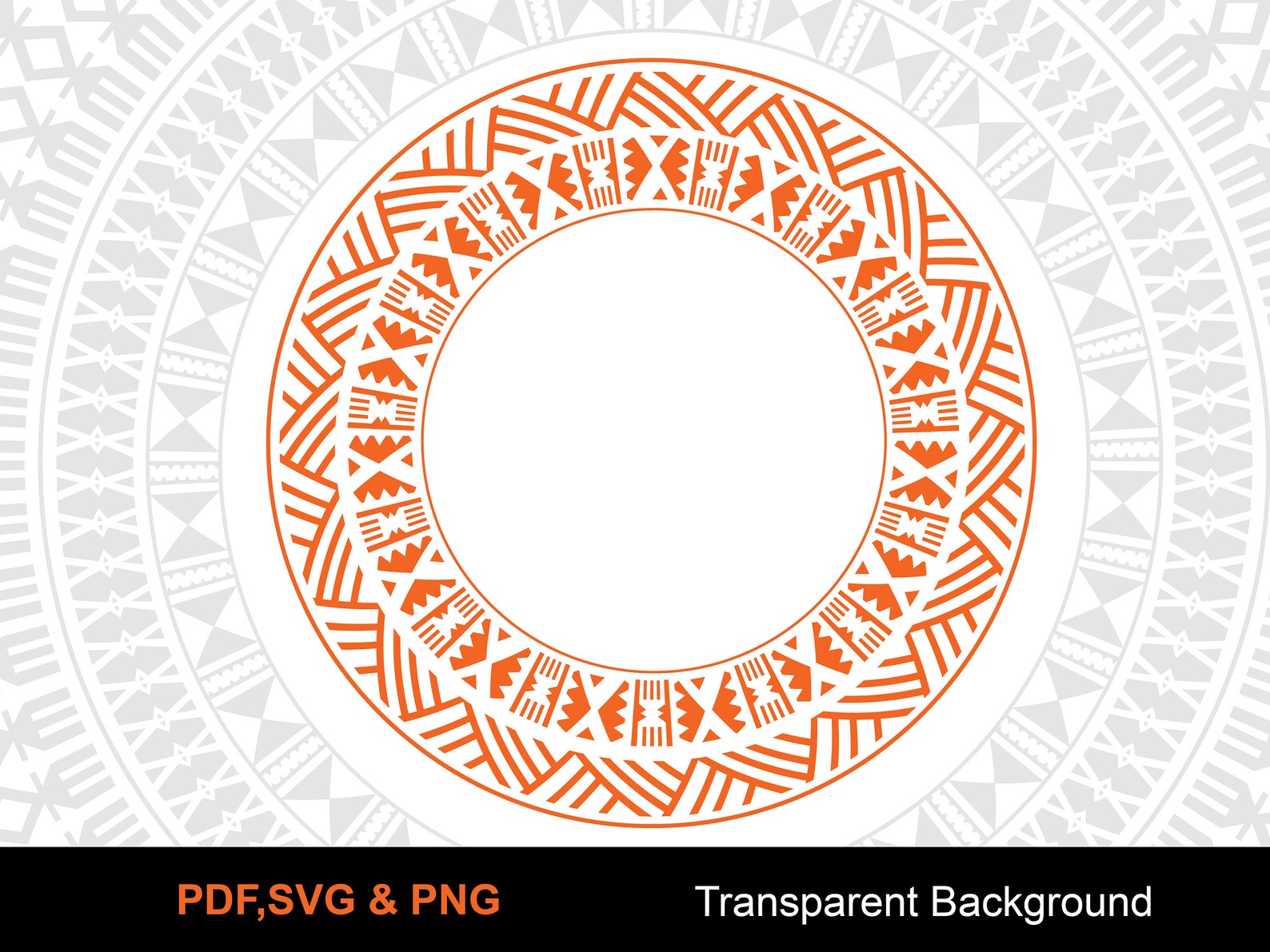 Fijian Kesakesa Masi Circle – Tapa Tribal Frame, Seamless Vector ...