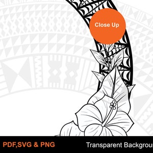 Tonga Floral Frame | Hibiscus Flower Frame | Tonga Tribal Frame ...