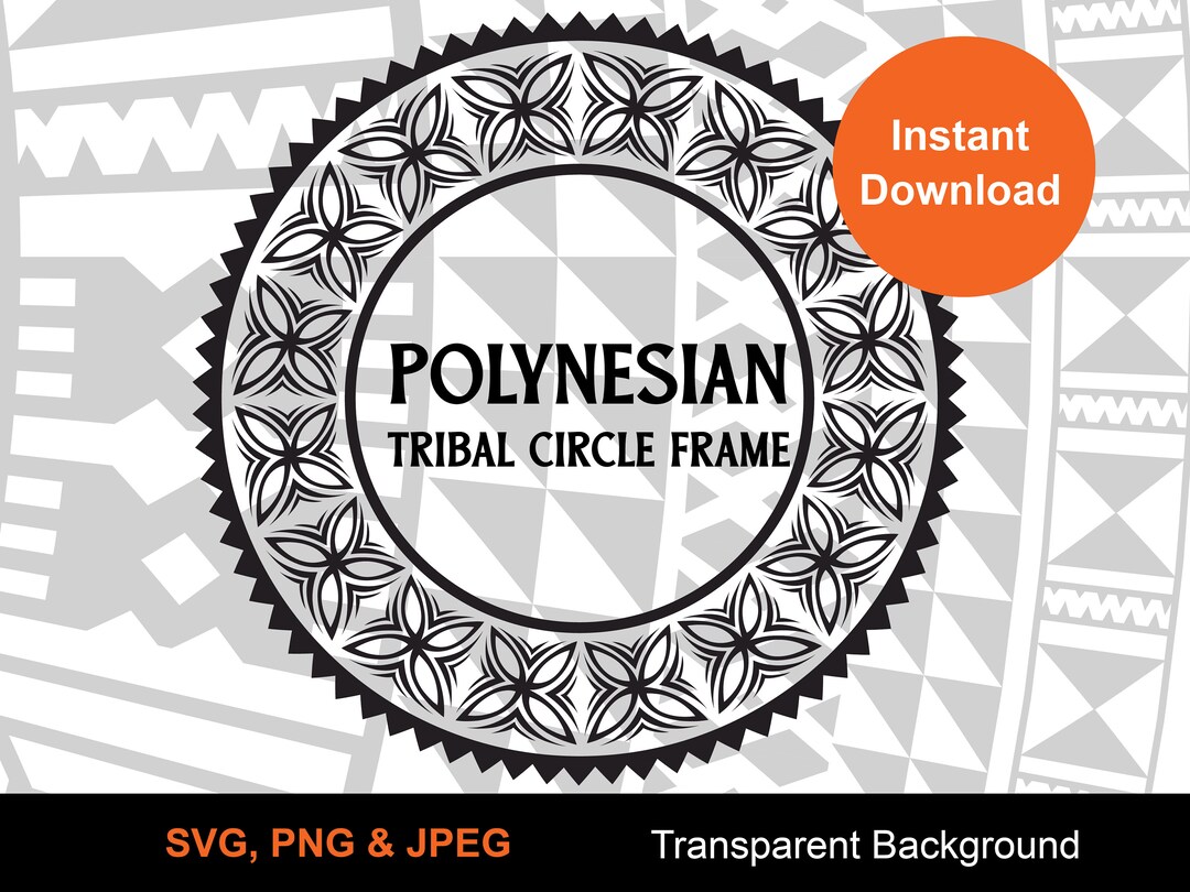 Modern Polynesian Circle Frame Pack Vector 40cm X 40cm | Seamless ...