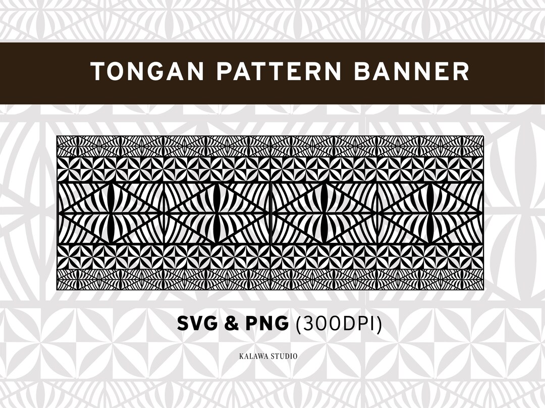 Modern Tongan Pattern Design – SVG & PNG Files for Unique DIY Projects ...