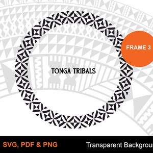 4 Polynesian Circle Frame Pack Vector 40cm X 40cm | Seamless Pattern ...