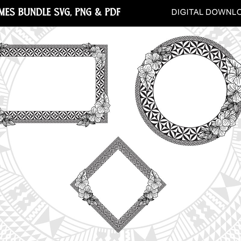 Samoan Svg Frame - Etsy