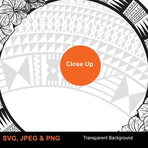 Samoan Floral Frame | Tribal Frame | Instant Download | Digital Design ...