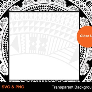 Fijian Masi Square Tapa Tribal Frame Vector 40cm X 40cm Seamless ...