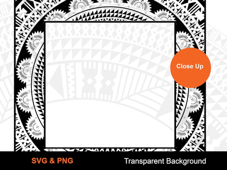 Fijian Masi Square Tapa Tribal Frame Vector 40cm X 40cm Seamless ...