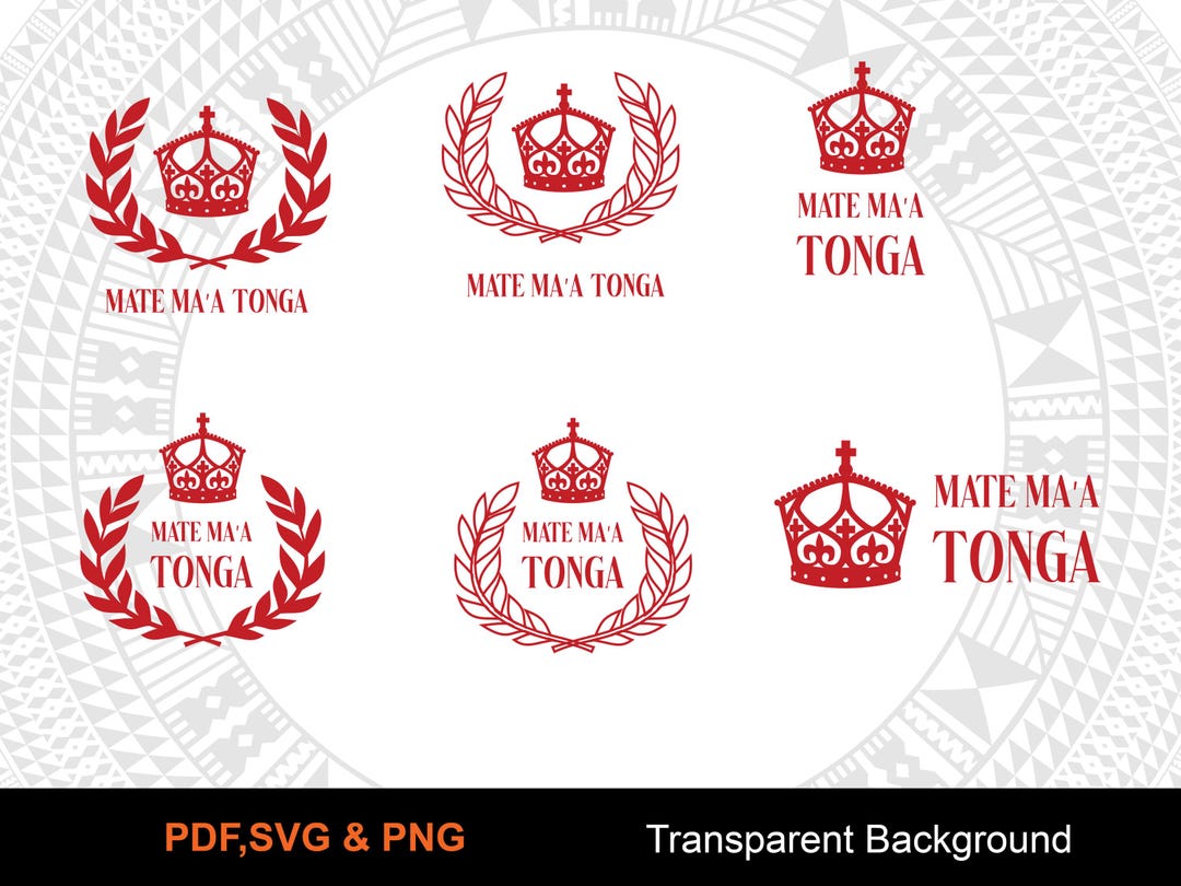 Mate Ma'a Tonga Badges | Tonga SVG | Tonga Coat of Arms | Instant ...