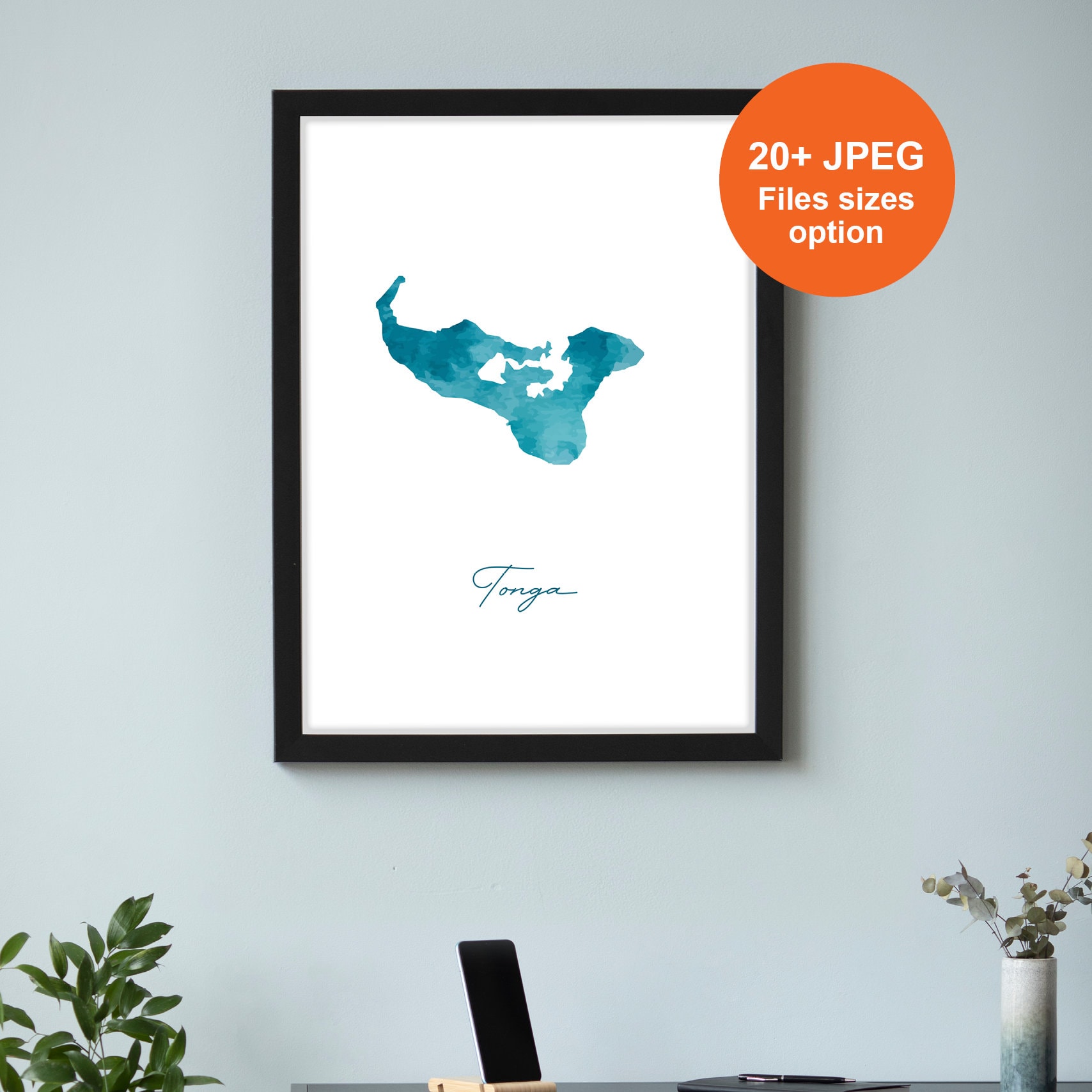 Tonga Watercolor Tonga Printable Poster Tonga Digital Print Gift for ...