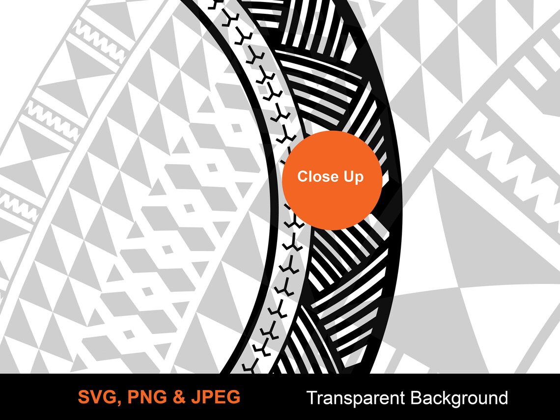 Samoa Circle Frame Pack Vector 40cm X 40cm | Seamless Pattern | Instant ...