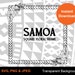 Samoan Square Floral Frame | Tribal Frame | Instant Download | Digital ...