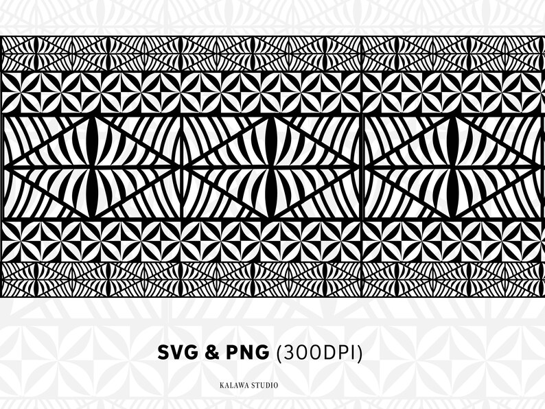 Modern Tongan Pattern Design – SVG & PNG Files for Unique DIY Projects ...